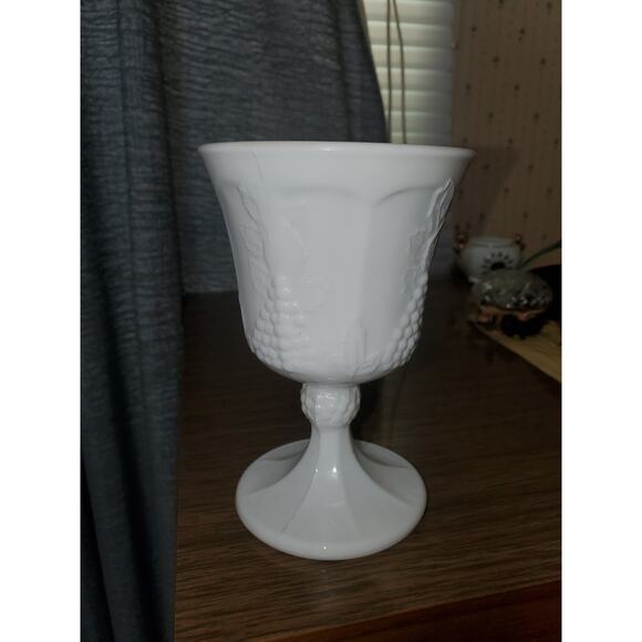0 to 7 | Dining | Vintage White Milk Glass Goblet | Poshmark